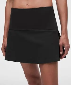 Lululemon Groove Foldover Mid-rise Mini Skirt - Black