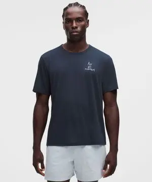 Lululemon Mile Maker Mesh Short-sleeve Shirt - True Navy