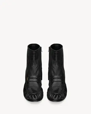 Saint Laurent Le Loafer Boots In Eel