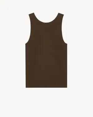 Saint Laurent Cassandre Ribbed Tank Top