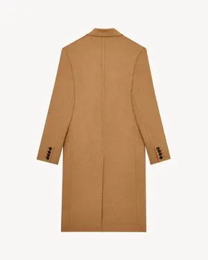 Saint Laurent Coat In Double-face Wool And Cashmere Felt
