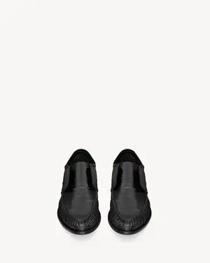 Saint Laurent Augustin Slip-on Derbies In Eel