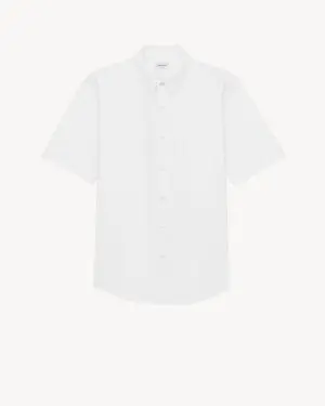 Saint Laurent Cassandre Shirt In Cotton Poplin
