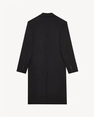 Saint Laurent Coat In Double-face Wool And Cashmere Felt