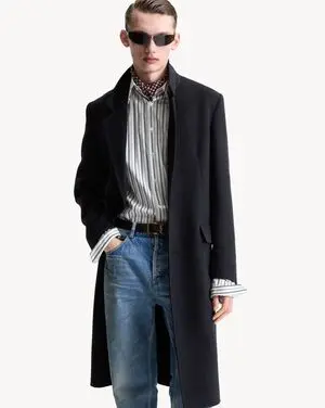 Saint Laurent Double-face Wool And Cashmere Felt Coat