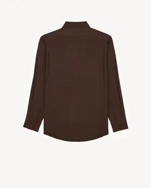 Saint Laurent Shirt In Diamond Silk Jacquard
