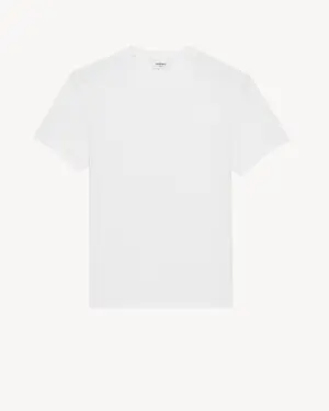 Saint Laurent Cassandre Ribbed T-shirt - Blanc