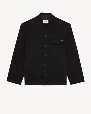 Saint Laurent Overshirt In Cotton