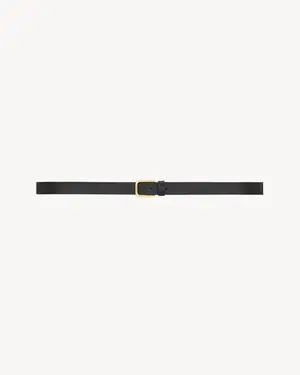 Saint Laurent Minimal Thin Rubber Belt - Black
