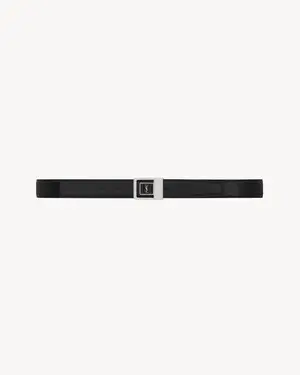 Saint Laurent La 66 Belt In Smooth Leather - Black