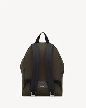 Saint Laurent City Backpack In Cotton Canvas