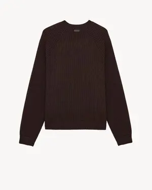 Saint Laurent Sweater In Rib-knit Cashmere
