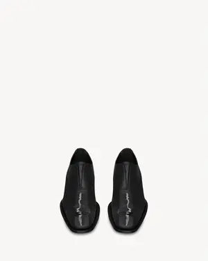 Saint Laurent Milton Slip-on Oxfords In Patent Leather