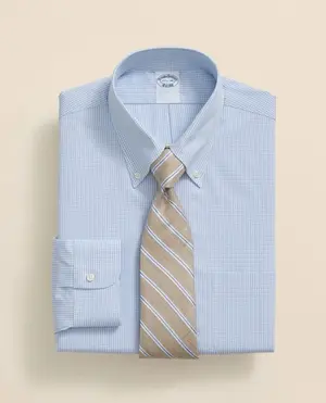 Brooks Brothers Pure Supima Cotton Button-down Collar Dress Shirt - Light Blue
