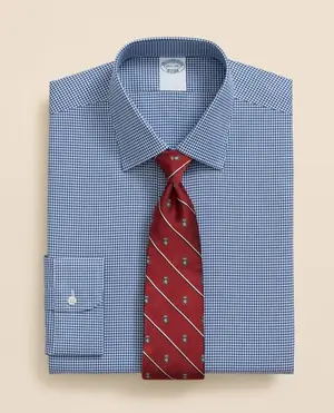 Brooks Brothers Cotton Non-iron Twill Spread Collar Dress Shirt - Bright Blue