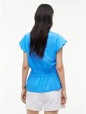 Tommy Hilfiger Flutter-sleeve Shirred T-shirt