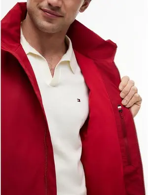 Tommy Hilfiger Recycled Polyester Water-repellent Regatta Jacket With Hidden Hood