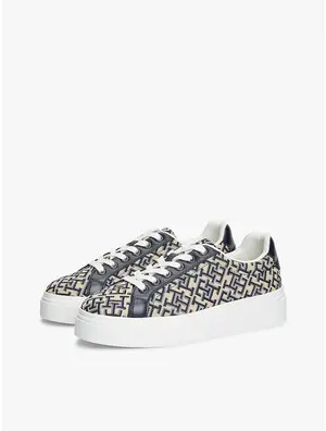 Tommy Hilfiger Monogram Jacquard Platform Sneakers