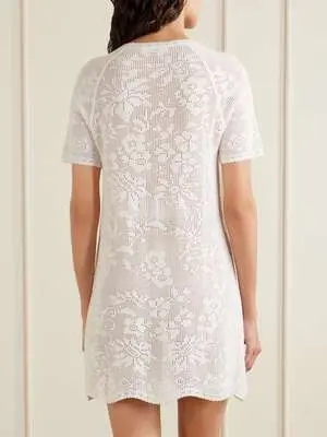 Chloé Crochet-knit Cotton Mini Dress
