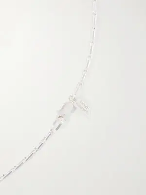 LOREN STEWART Sterling And Aquamarine Fish Pendant Necklace