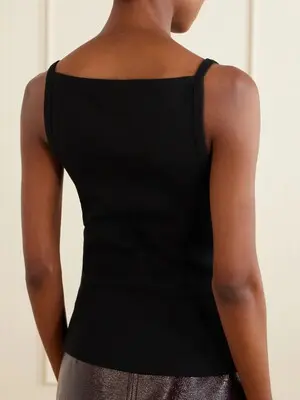 COURREGES 90's Ribbed Cotton-blend Jersey Tank