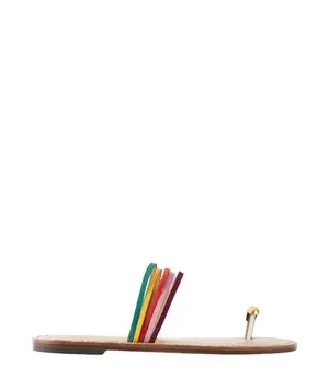 AMANU The Lusaka Embellished Suede Sandals - Multi