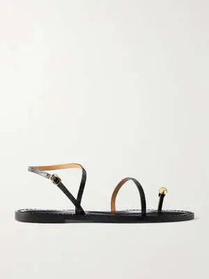 AMANU The Marrakech Embellished Leather Flats