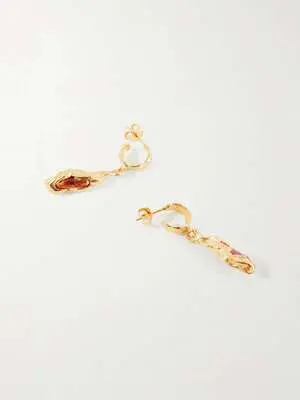 SIMUERO Naranja Gold Plated Citrine Drop Earrings