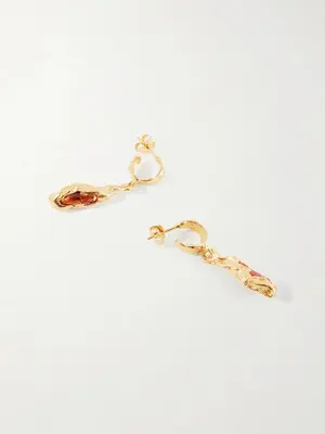SIMUERO Gold Plated Citrine Drop Earrings