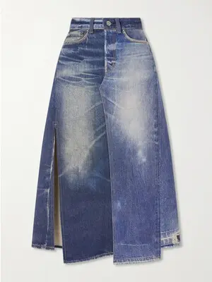 Our Legacy Craft Denim Midi Skirt - Blue