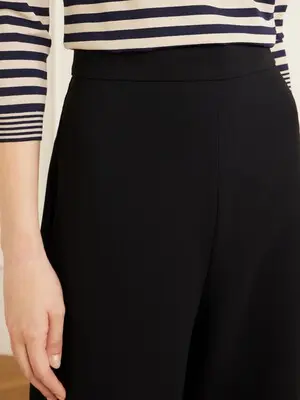 Max Mara Crepe Wide-leg Tailored Trousers - Black