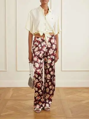 Rabanne Logo-embellished Knotted Blouse