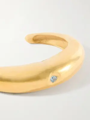 SIMUERO 18-karat -plated Cubic Zirconia Bangle