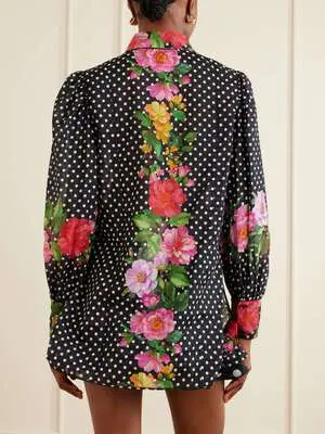 Charo Ruiz Ibiza Ronda Printed Cotton-blend Voile Blouse