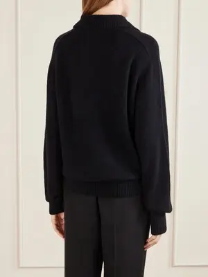 Khaite Jackson Wool And Cashmere-blend Sweater - Black