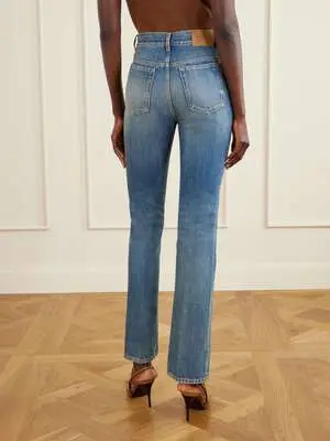 Saint Laurent New Clyde High-waisted Straight-leg Pants