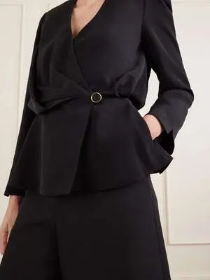 Chloé Gathered Faille Blouse
