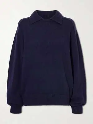 Khaite Jackson Wool And Cashmere Sweater - Navy