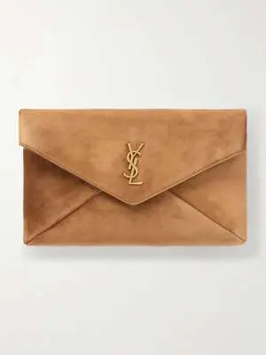 Saint Laurent Cassandre Suede Clutch