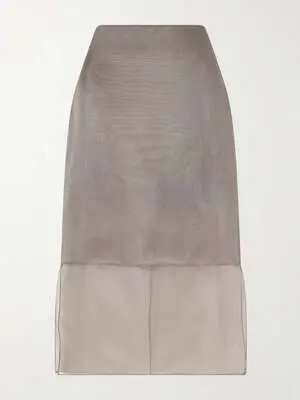 Brandon Maxwell The Brett Silk-organza Midi Skirt