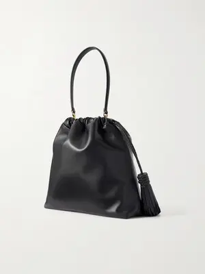 Etro Kalispera Tasseled Leather Shoulder Bag - Black