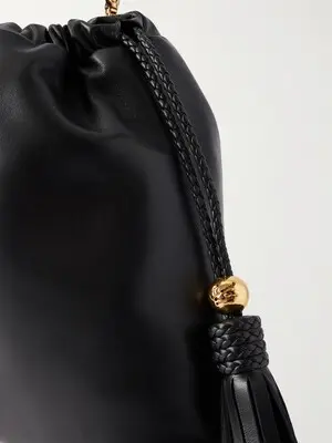 Etro Kalispera Tasseled Leather Shoulder Bag - Black