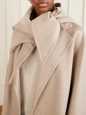 Max Mara Belted Scarf-detailed Cashmere Coat