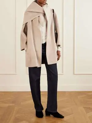 Max Mara Belted Scarf-detailed Cashmere Coat