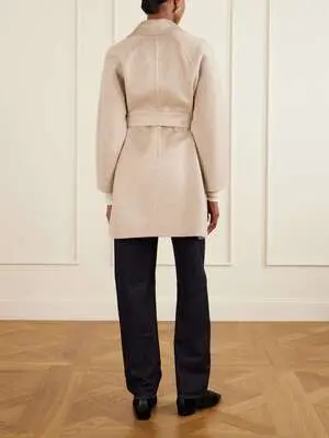 Max Mara Belted Scarf-detailed Cashmere Coat