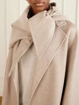 Max Mara Belted Scarf-detailed Cashmere Coat