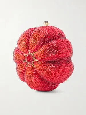 Judith Leiber Crystal Embellished Tomato Clutch - Red