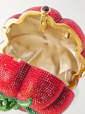 Judith Leiber Crystal Embellished Tomato Clutch - Red