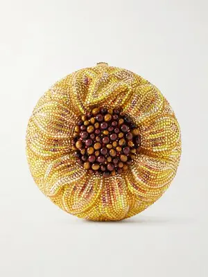 Judith Leiber Sunflower Crystal-embellished Clutch