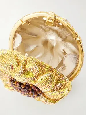Judith Leiber Sunflower Crystal-embellished Clutch